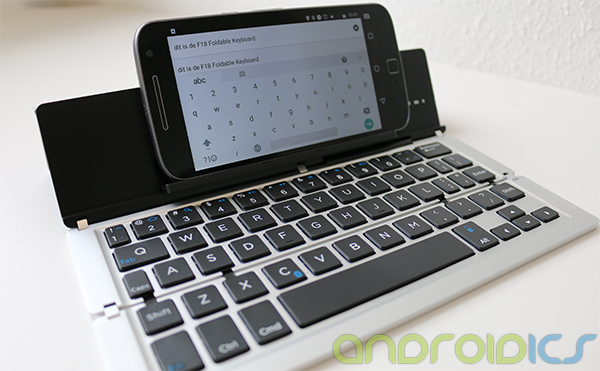 Review Foldable Keyboard F18 - Androidics.nl